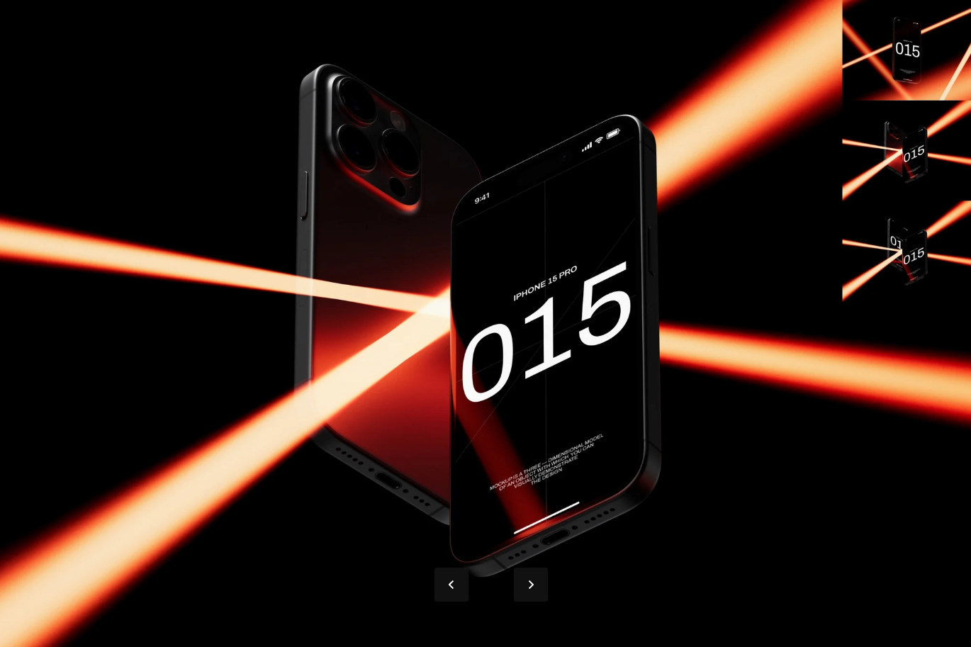 iPhone 15 Pro PSD样机模板下载｜智能对象分层设计素材6000x4500px高清Mockup _ 果觅网（gooodme）